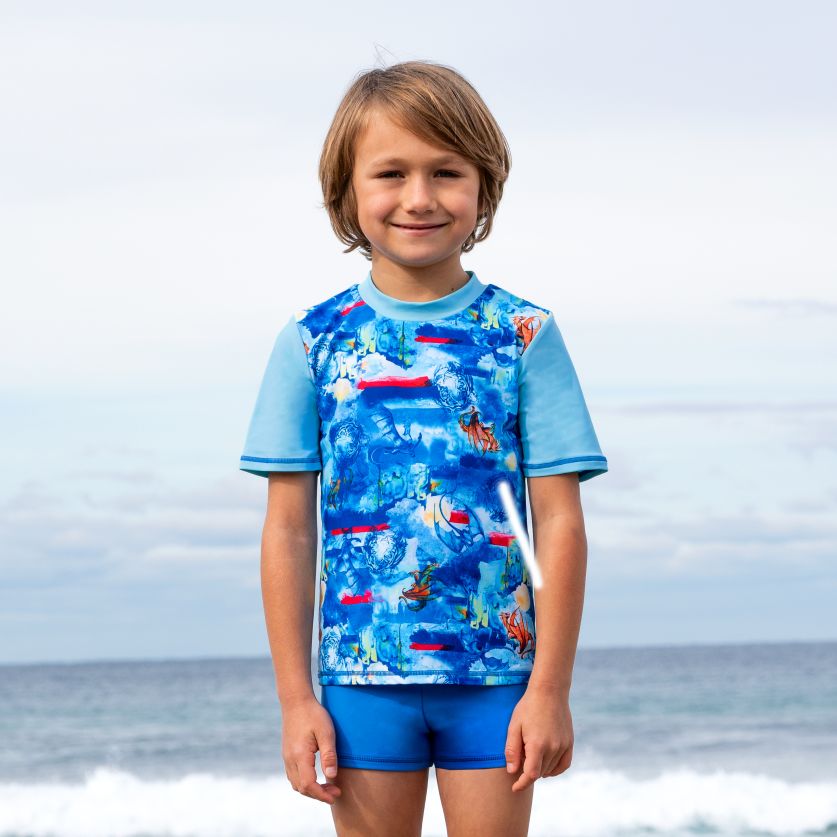 Salty Ink Boys Short Sleeve Rashvest Set - Cosmik Dragon - Splish ...