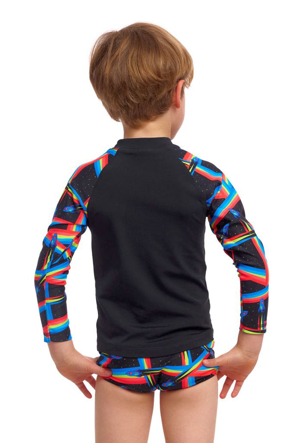 Funky Trunks Toddler Boys Zippy Rash Vest Pocket Rocket - Splish Splash ...