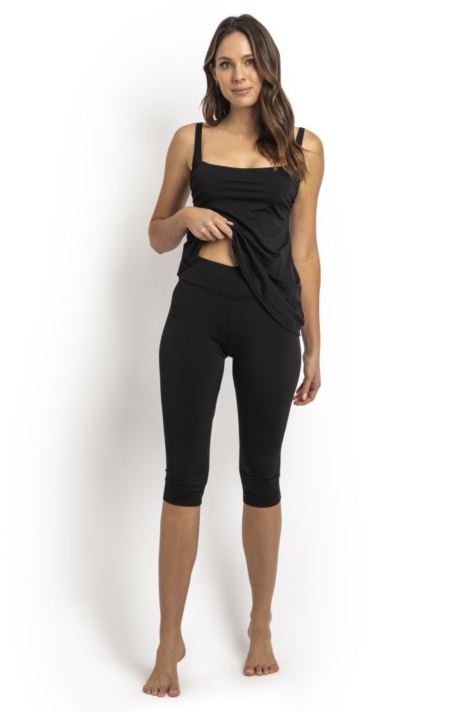 Poolproof Bottom Swim Pant - Capri Navy - Splish Splash Swimwear