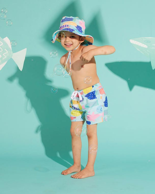 Halcyon Nights Kids Boardshorts - Rainbow Reef - Splish Splash Swimwear