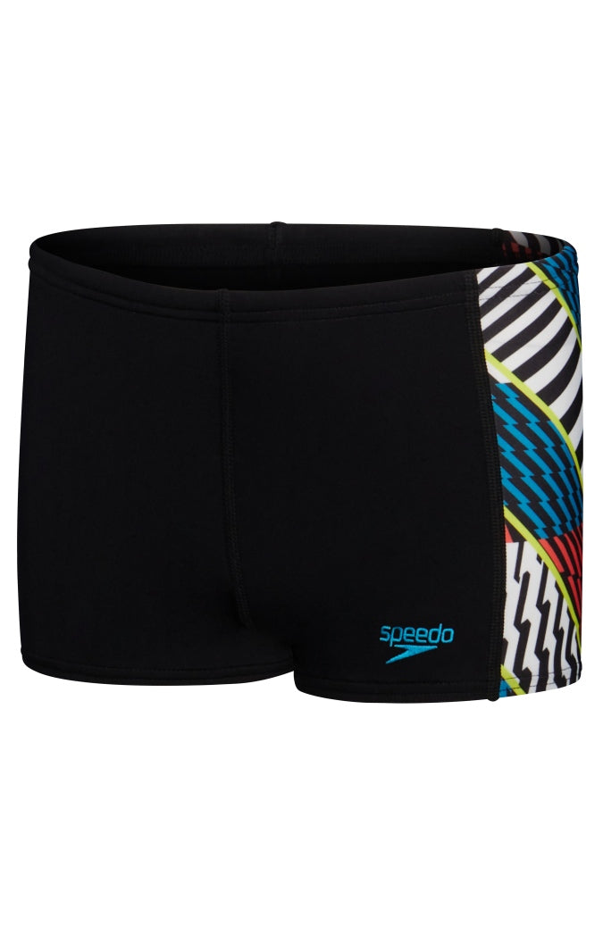 Speedo Junior Boys Panel Aquashort - Black - Splish Splash Swimwear